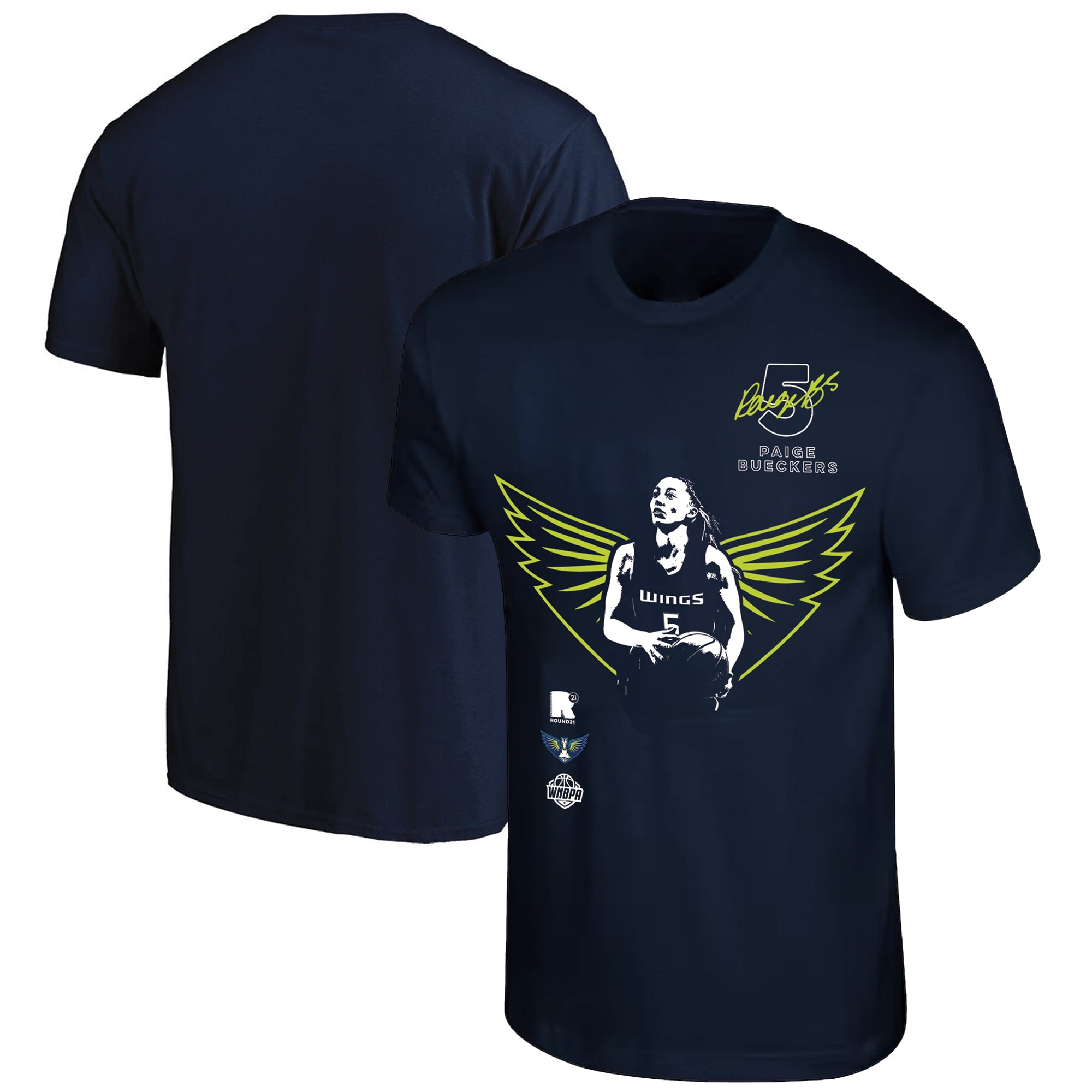Unisex round21 Paige Bueckers Navy Dallas Wings 2025 WNBA Draft Night T ...