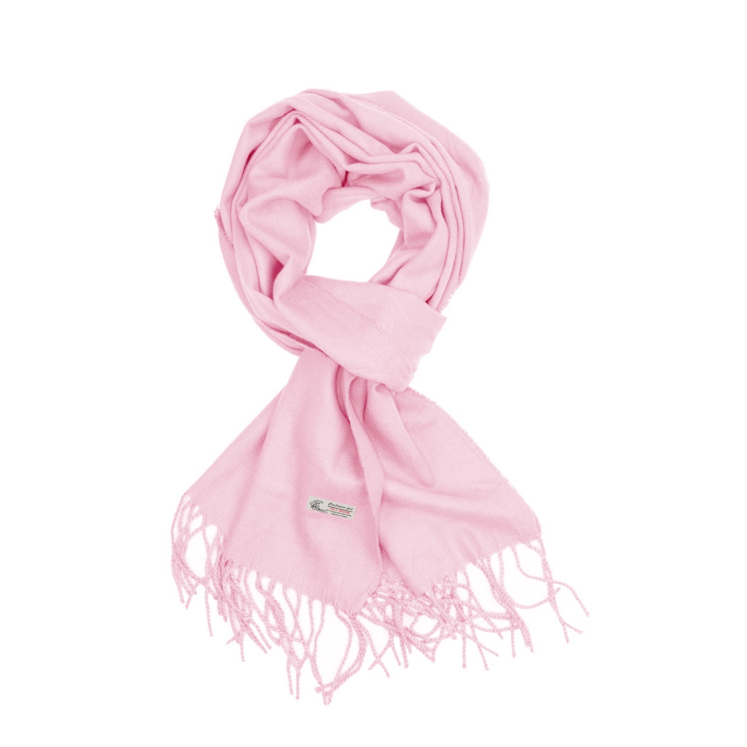 Unisex's Baby Pink Scarves Solid Plain Classic Super Soft Luxurious for ...