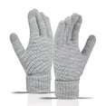 Unisex's Winter Warm Touch Screen Gloves Womens Thermal Cable Knit Wool ...