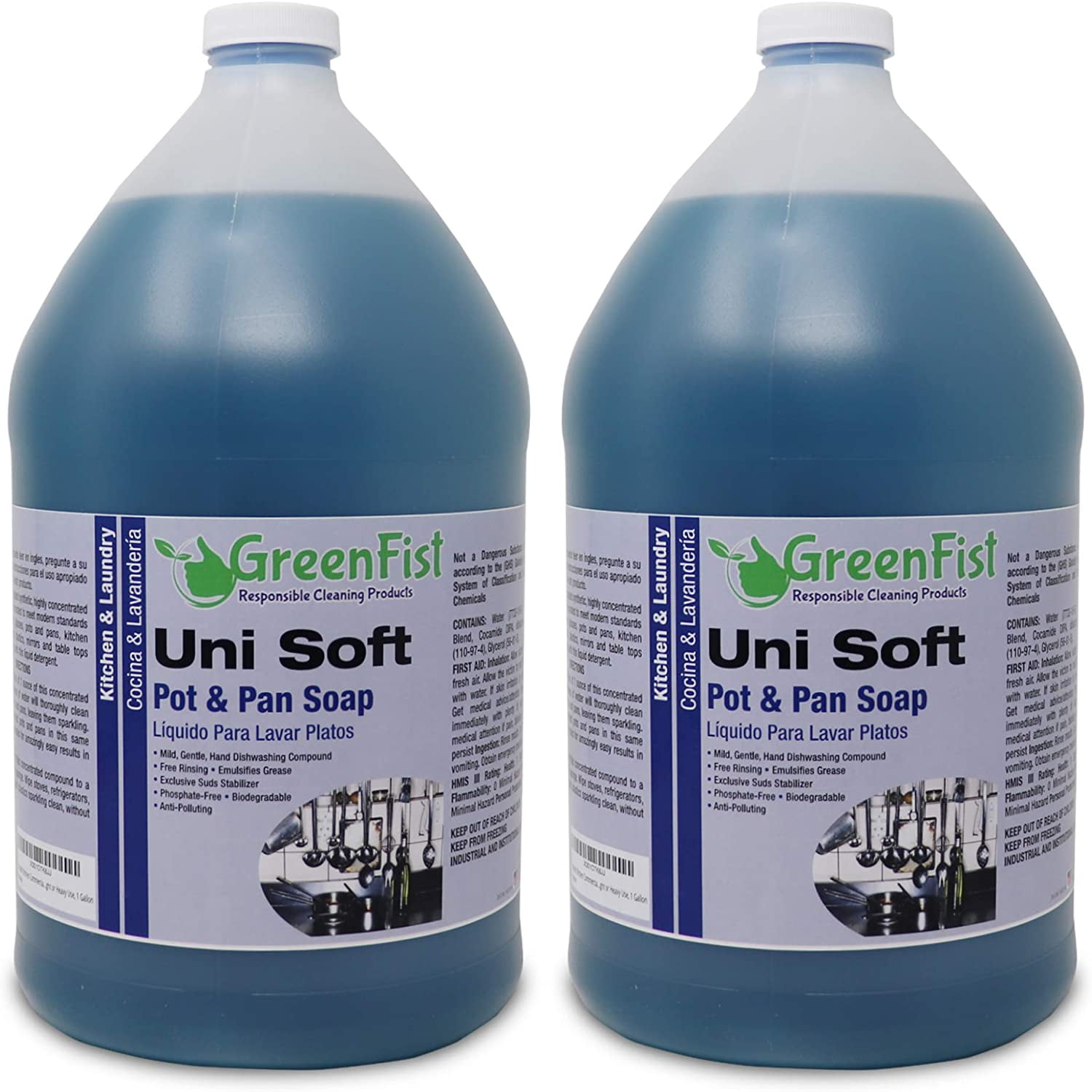 Unisoft Kitchen Commercial Hand Dish Detergent Pot & Pan Soap Liquid ...