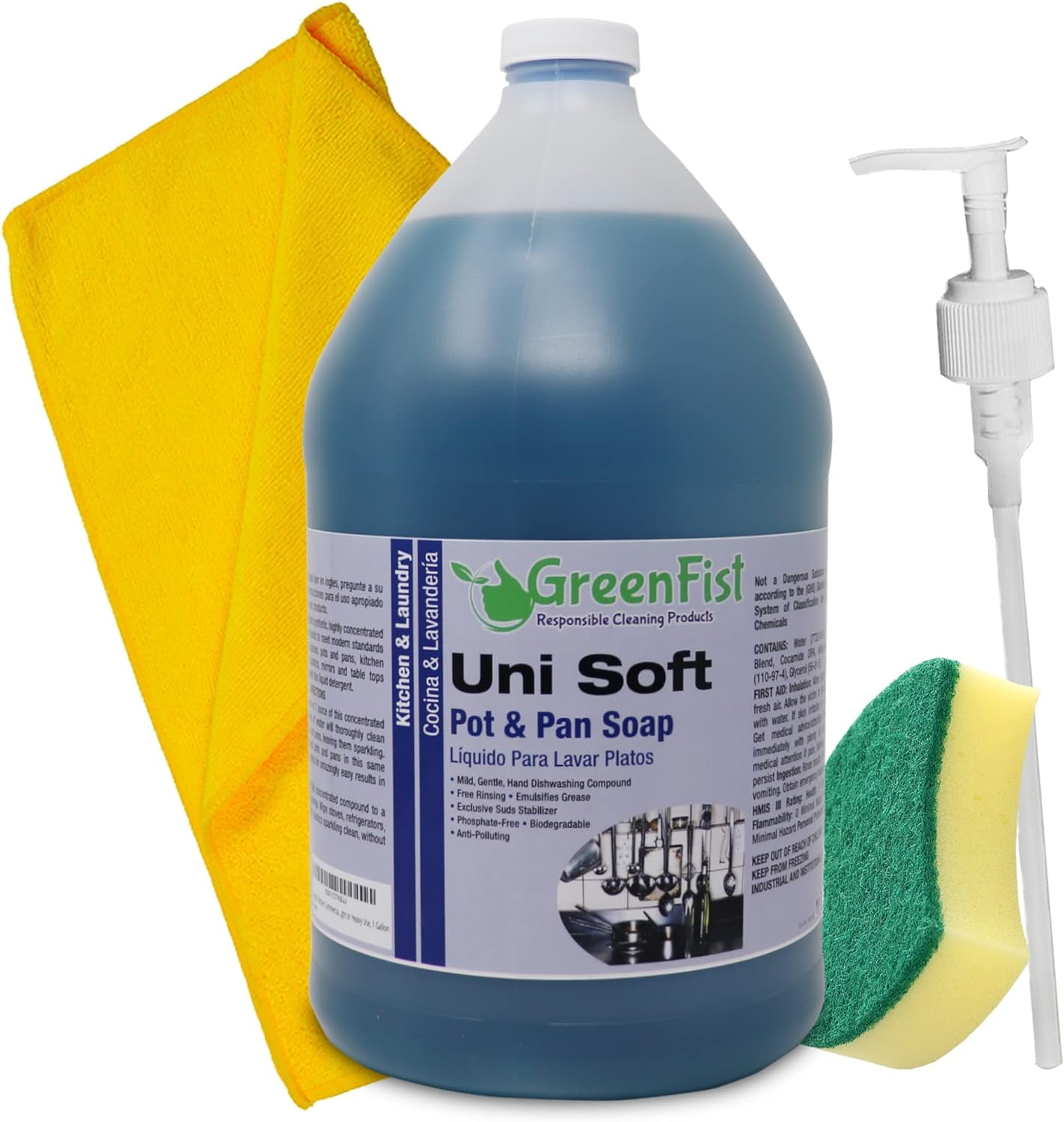 Unisoft Kitchen Commercial Hand Dish Detergent Pot & Pan Soap Liquid ...