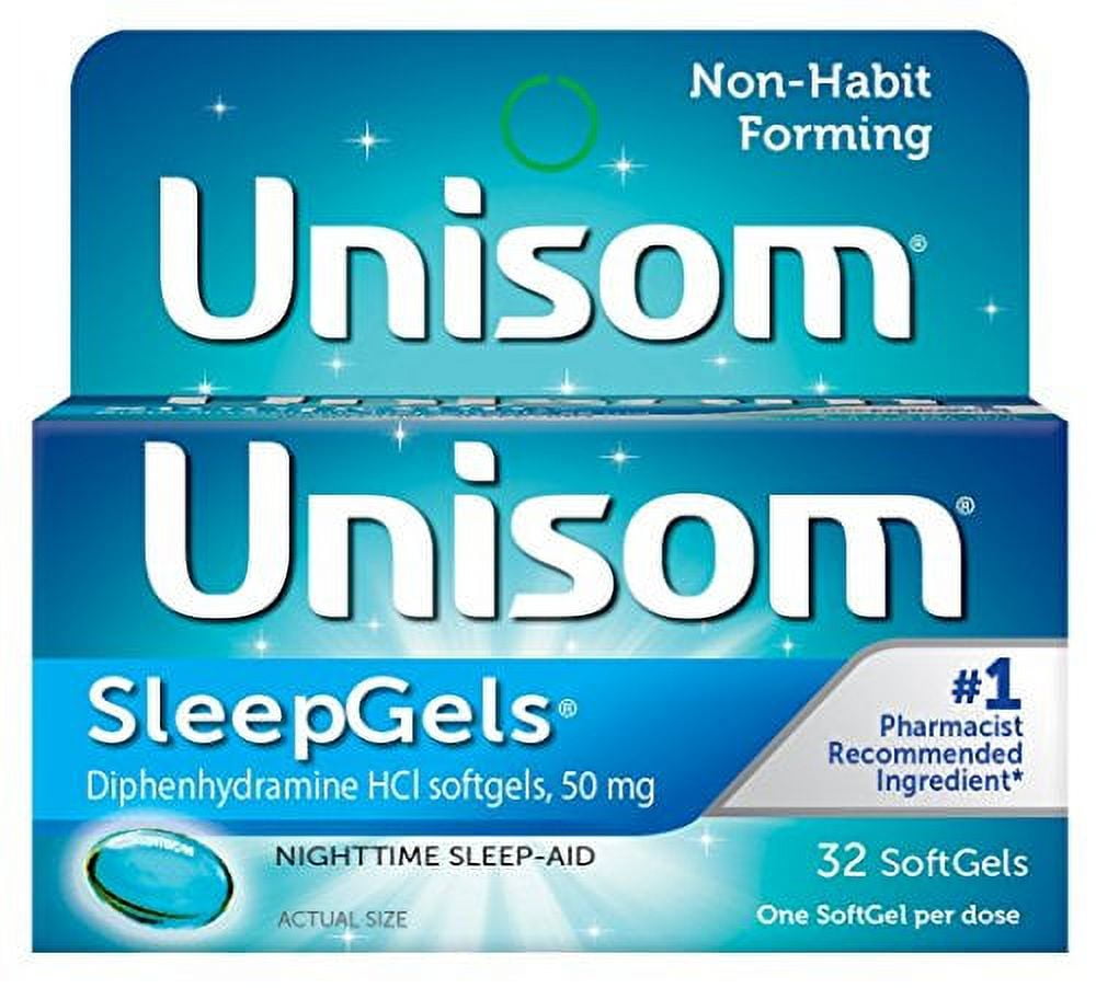Unisom Sleepgels Nighttime Sleep Aid -- 32 Softgels (Pack of 48) - Walmart.com