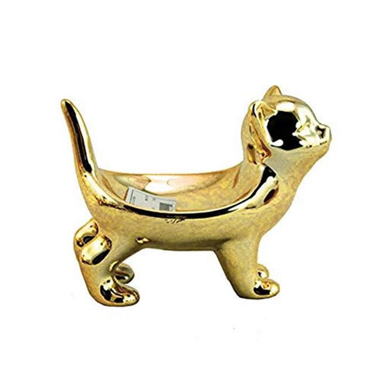 Unison Gifts FWG-105 5.5 in. Gold Cat Dish - Walmart.com
