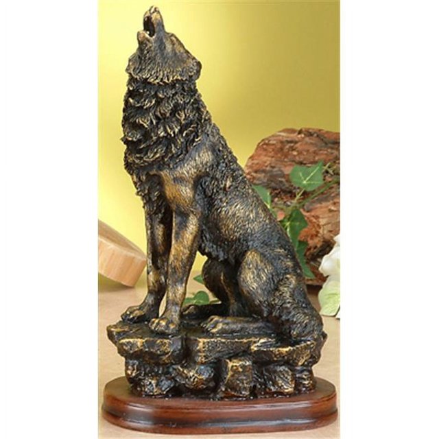 Unison Gifts PY-4753 10 H In. - Bronzed Howling Wolf - Walmart.com