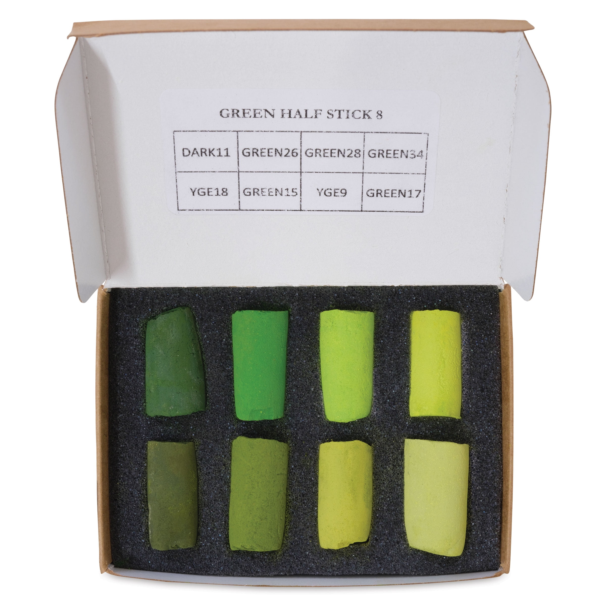 Unison Handmade Pastel Set - Green Colors, Set of 8, Half Stick ...