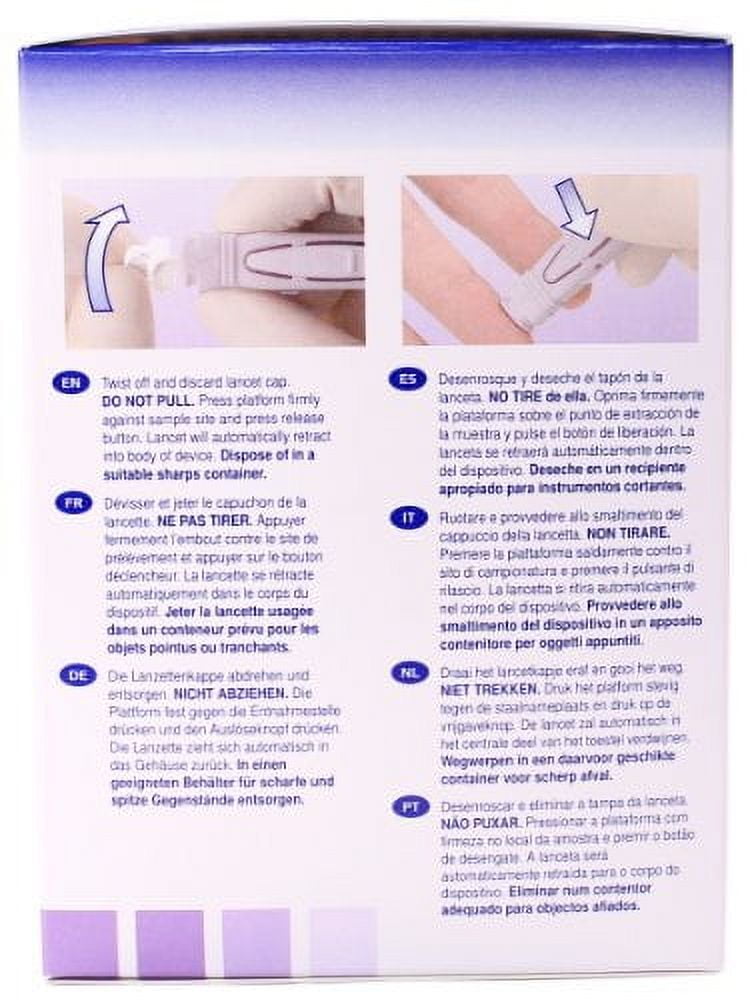 Unistik 3 Comfort Safety Lancets - Box of 200-28G with 1.88mm Penetration Depth - Walmart.com