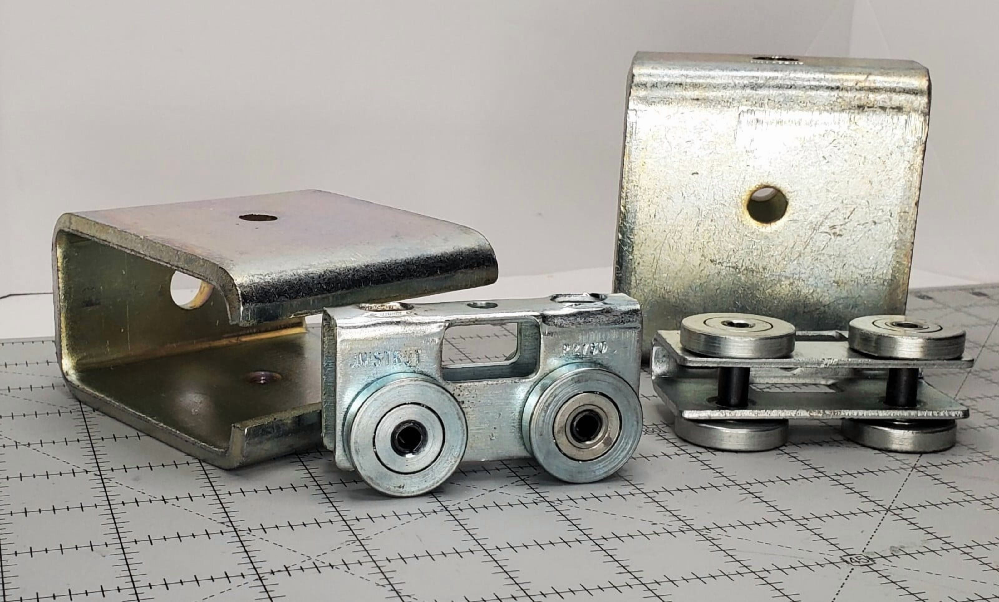 Unistrut 2- P2750-Eg 4 Wheel Light Duty Trolley Assembly & 2-P1834A-EG ...