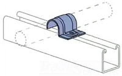 Unistrut P2014 EG, Channel Tubing Clamp, One Hole O.D. Tubing Clamp, 1 ...