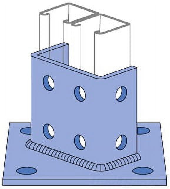 Unistrut P2073A HG, Channel Post Base, Post Base, 1 PC - Walmart.com