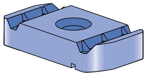 Unistrut P3010-EG, 1/2""-13 TPI, Steel, Channel Nut without Spring, 1pc ...