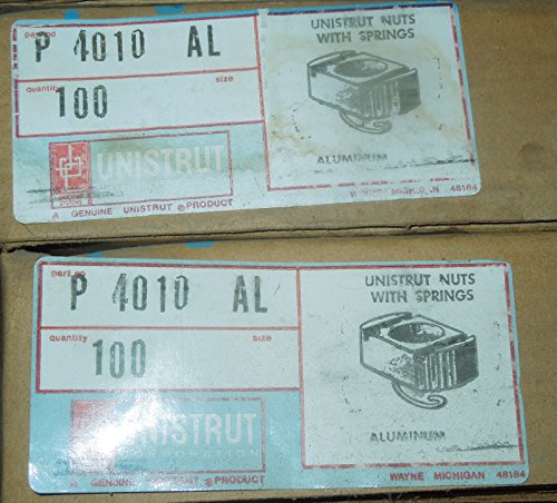 Unistrut #P4010AL, 1/2" Spring Nuts, Aluminum, with Short Spring ...