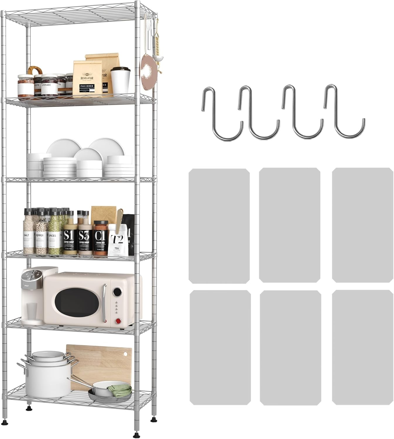 Unit, Adjustable Wire Shelving, Metal Wire Shelf with Shelf Liners and ...