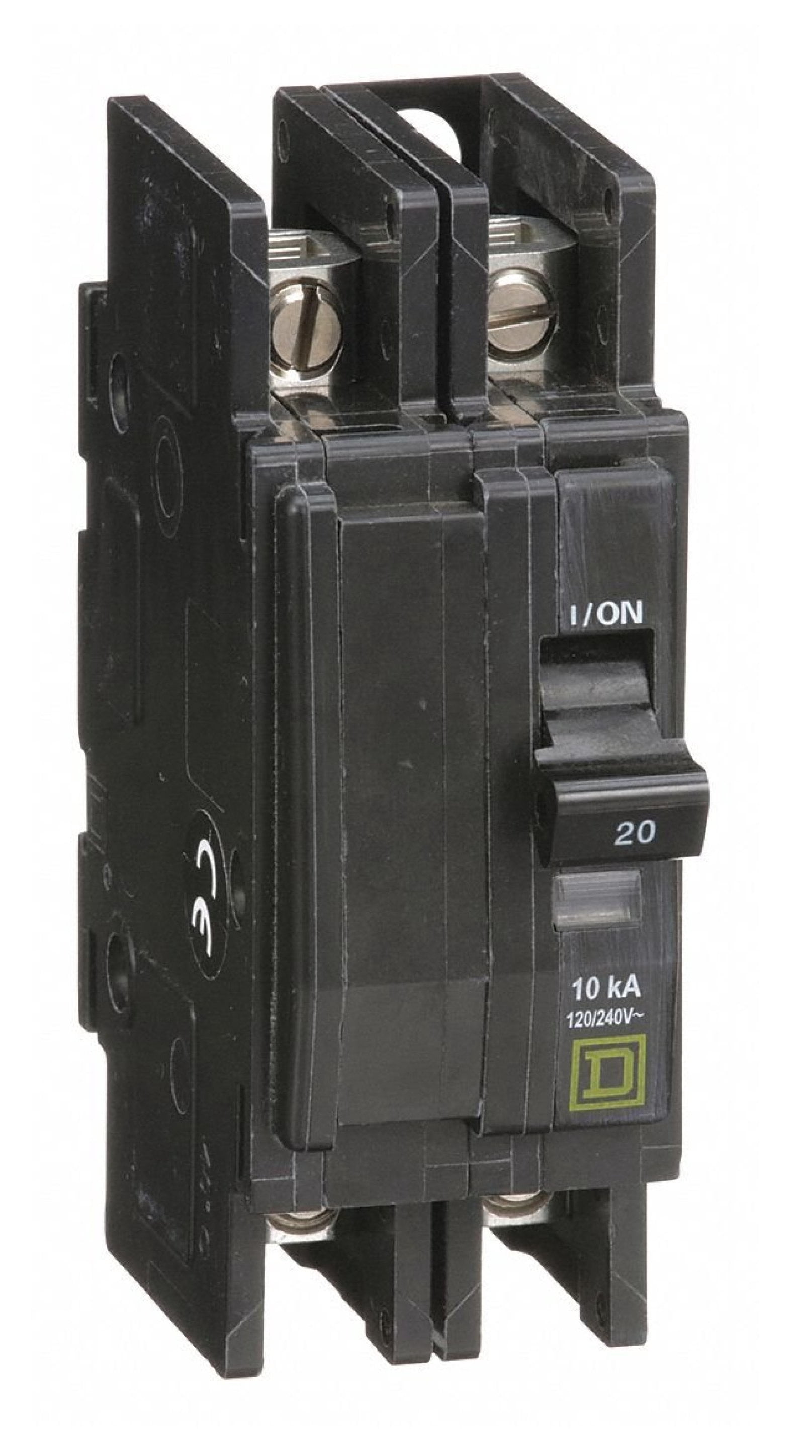 Unit Mount Circuit Breaker, QOU, Number of Poles 2, 20 Amps, 120/240VAC ...