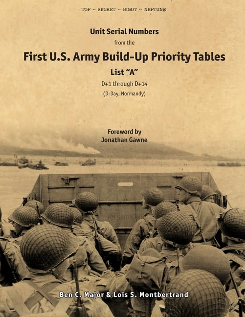 Unit Serial Numbers from the "First U.S. Army Build-Up Priority Tables ...