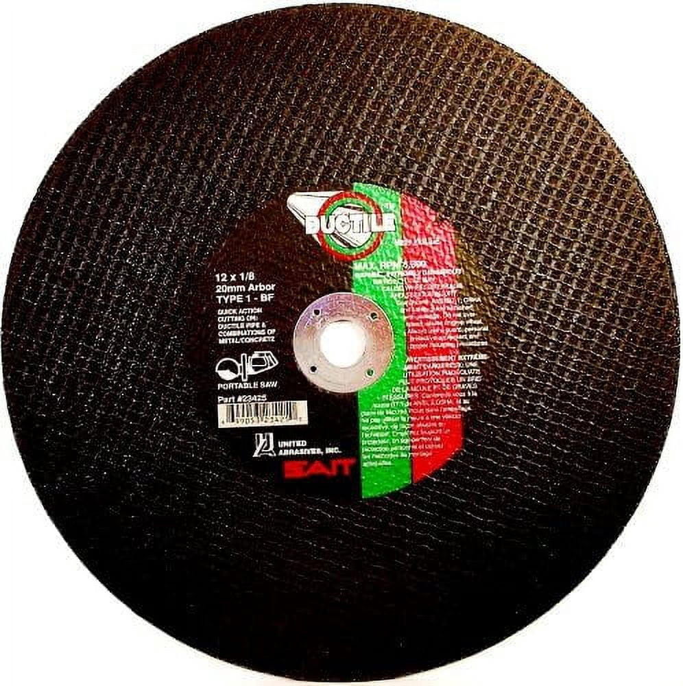 United Abrasives- SAIT 23425 Type 1 12-Inch x 1/8-Inch x 20mm 6300 Max ...