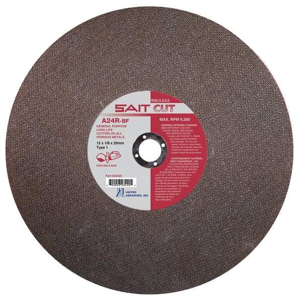 United Abrasives/Sait Abrasive Cut-Off Wheel,1"Connect.,A24R 23450 ...