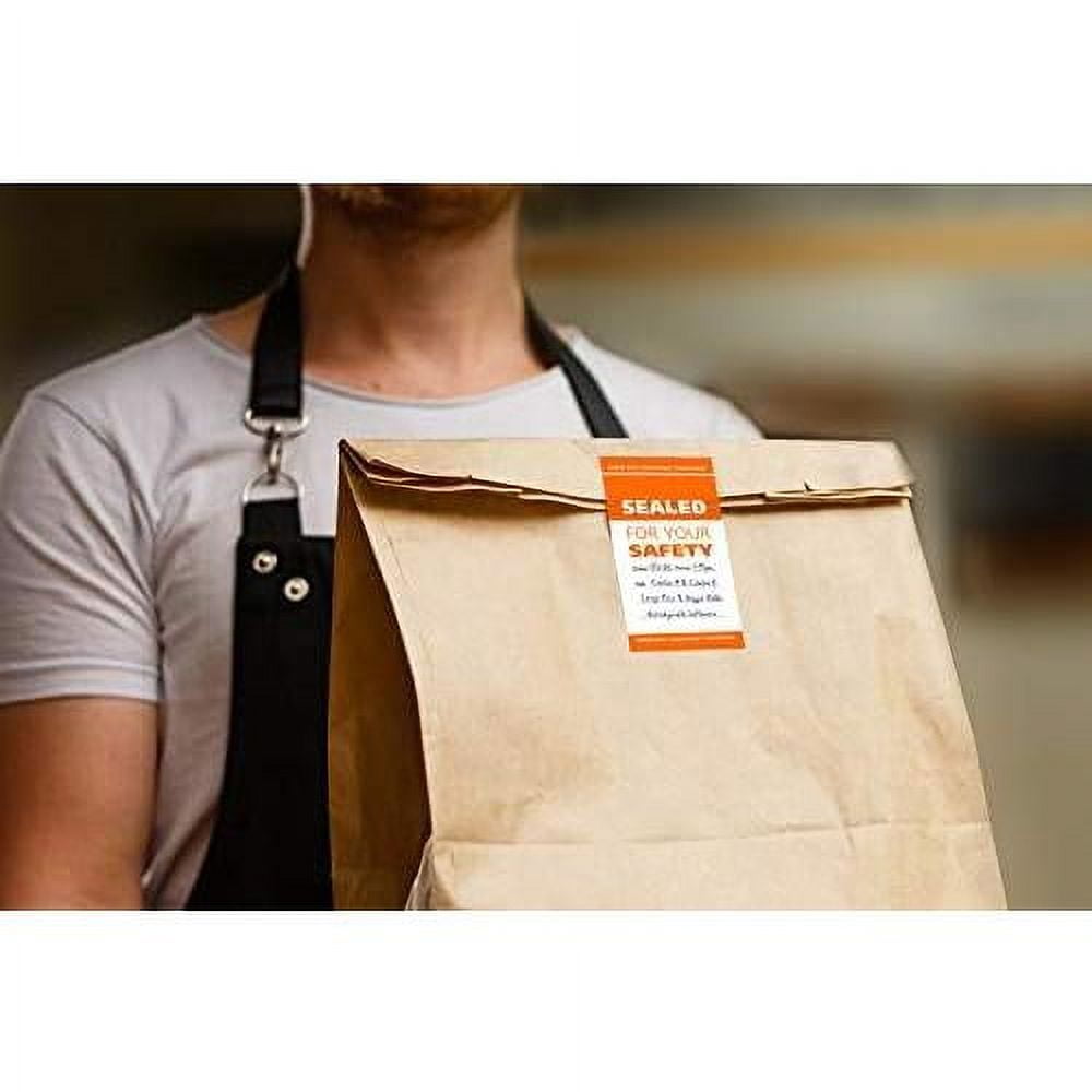 United Ad Label Tamper Evident “Food Delivery Labels”, 2" X 4", Tamper ...