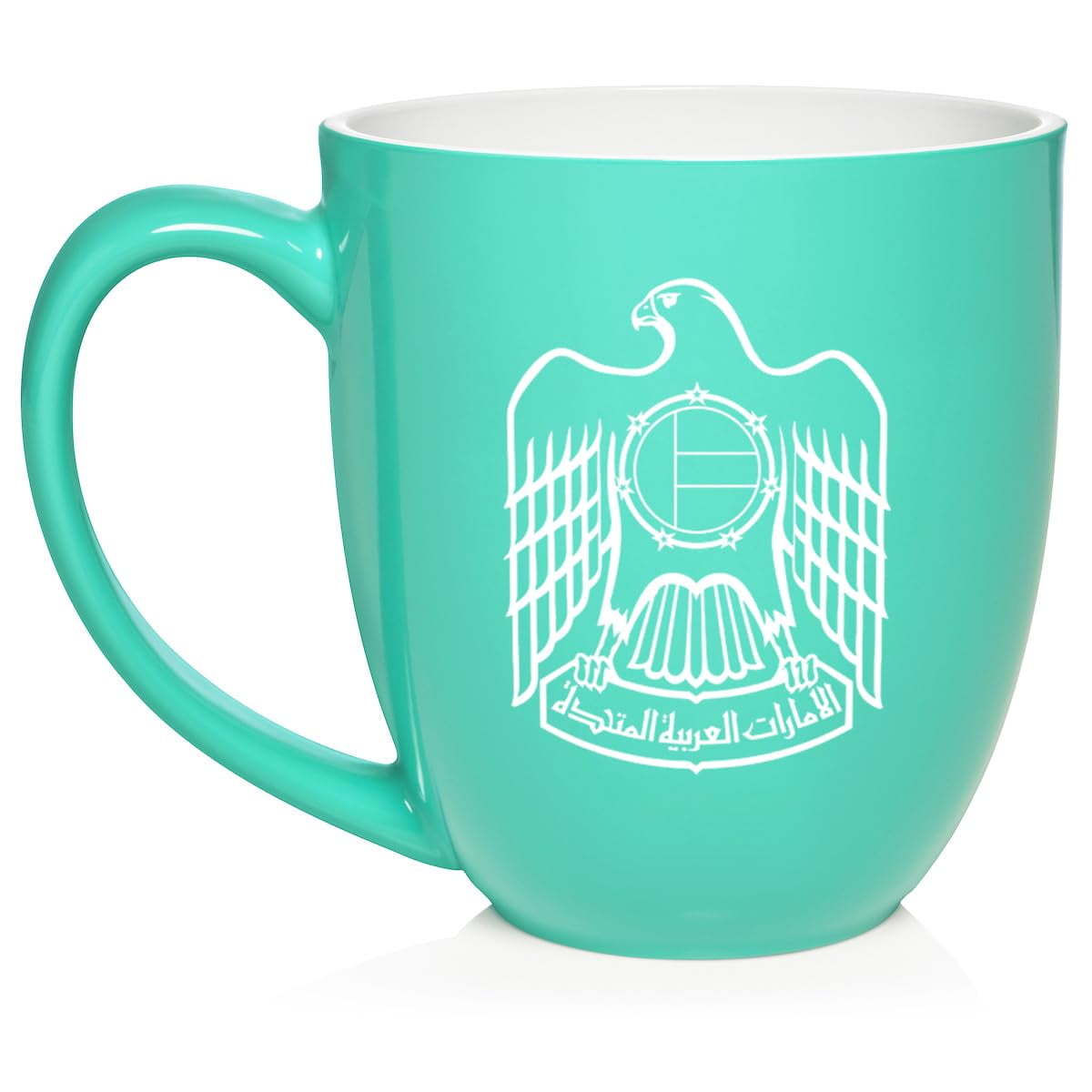 United Arab Emirates Eagle Ceramic Coffee Mug Tea Cup Gift (16oz Teal ...
