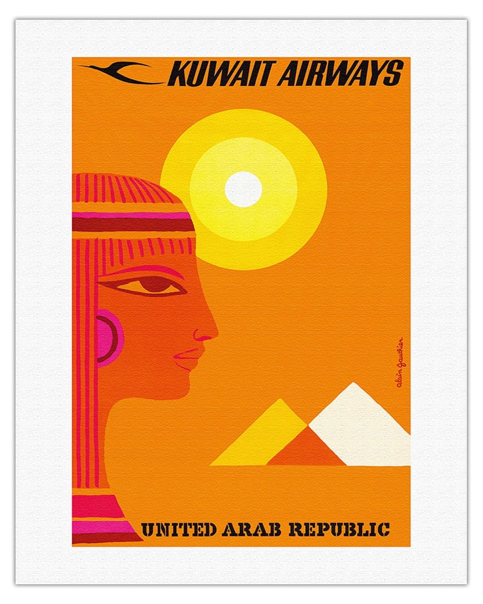 United Arab Republic - Ancient Egyptian Pyramids - Kuwait Airways ...