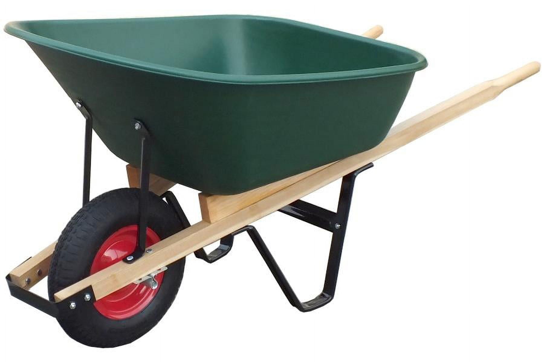 United General WH89695 6 Cubic Feet Poly Tray Wheelbarrow - Walmart.com