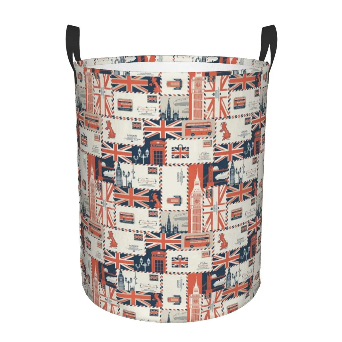 United Kingdom Flag Collage Laundry Basket Foldable UK London British ...