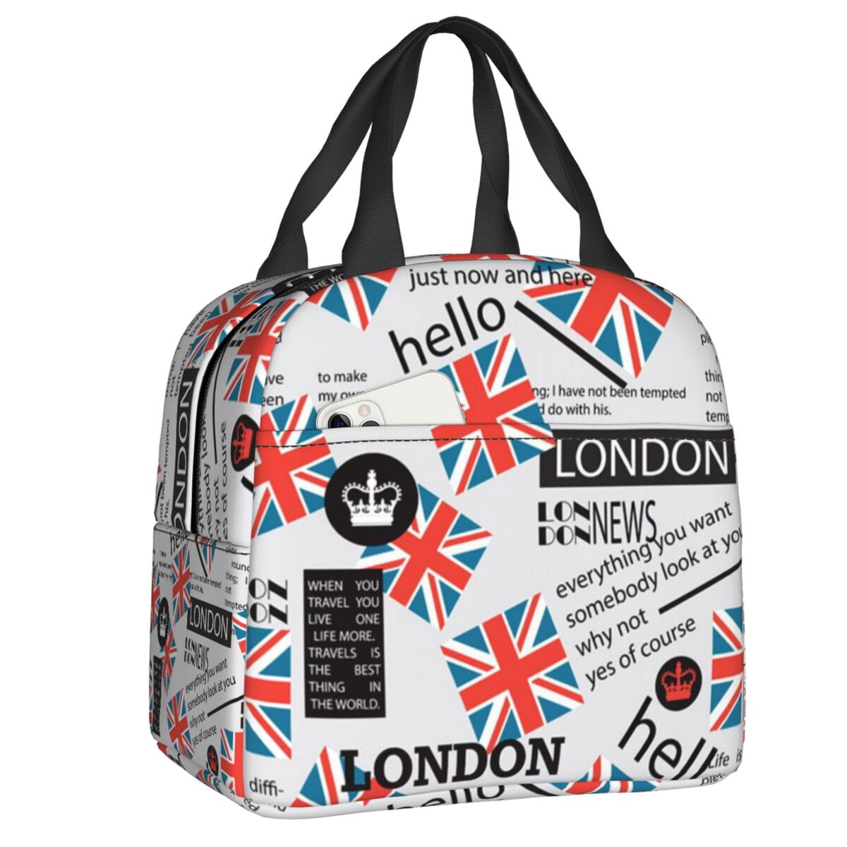 United Kingdom Flag Lunch Box Women Waterproof UK British Symbol ...