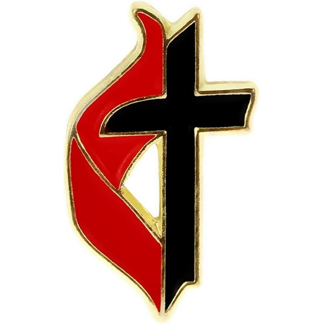 United Methodist Cross and Flame Pin 1 - Walmart.com