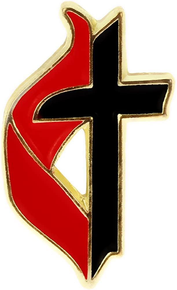United Methodist Cross and Flame Pin 2 - Walmart.com