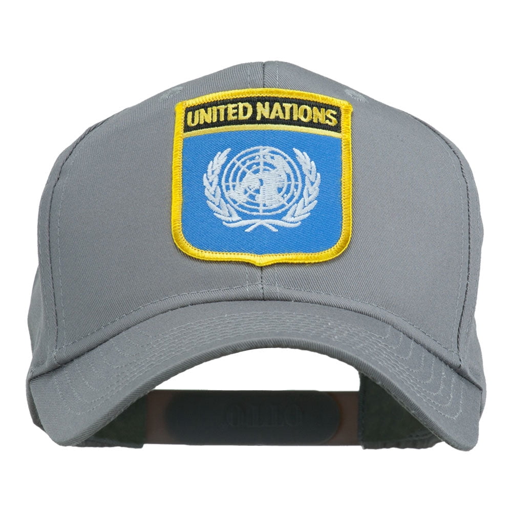 United Nations Flag Shield Patched Cap - Grey OSFM - Walmart.com