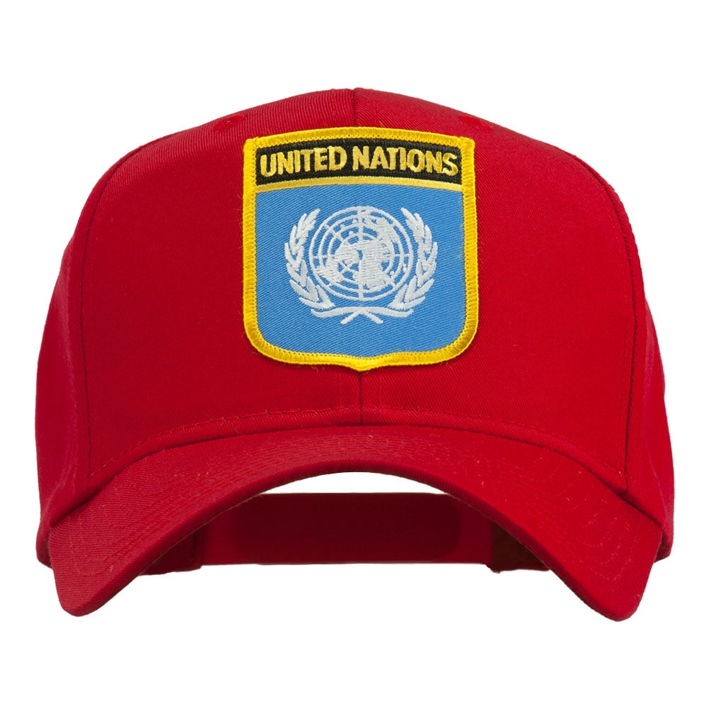 United Nations Flag Shield Patched Cap - Red OSFM - Walmart.com