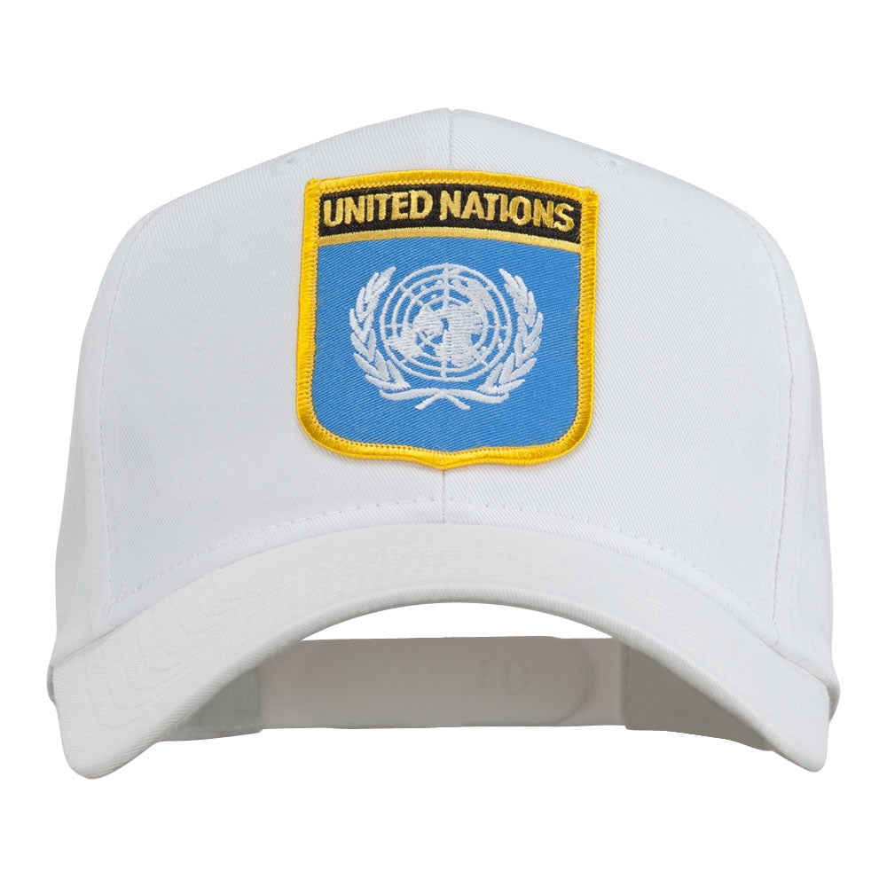 United Nations Flag Shield Patched Cap - White OSFM - Walmart.com