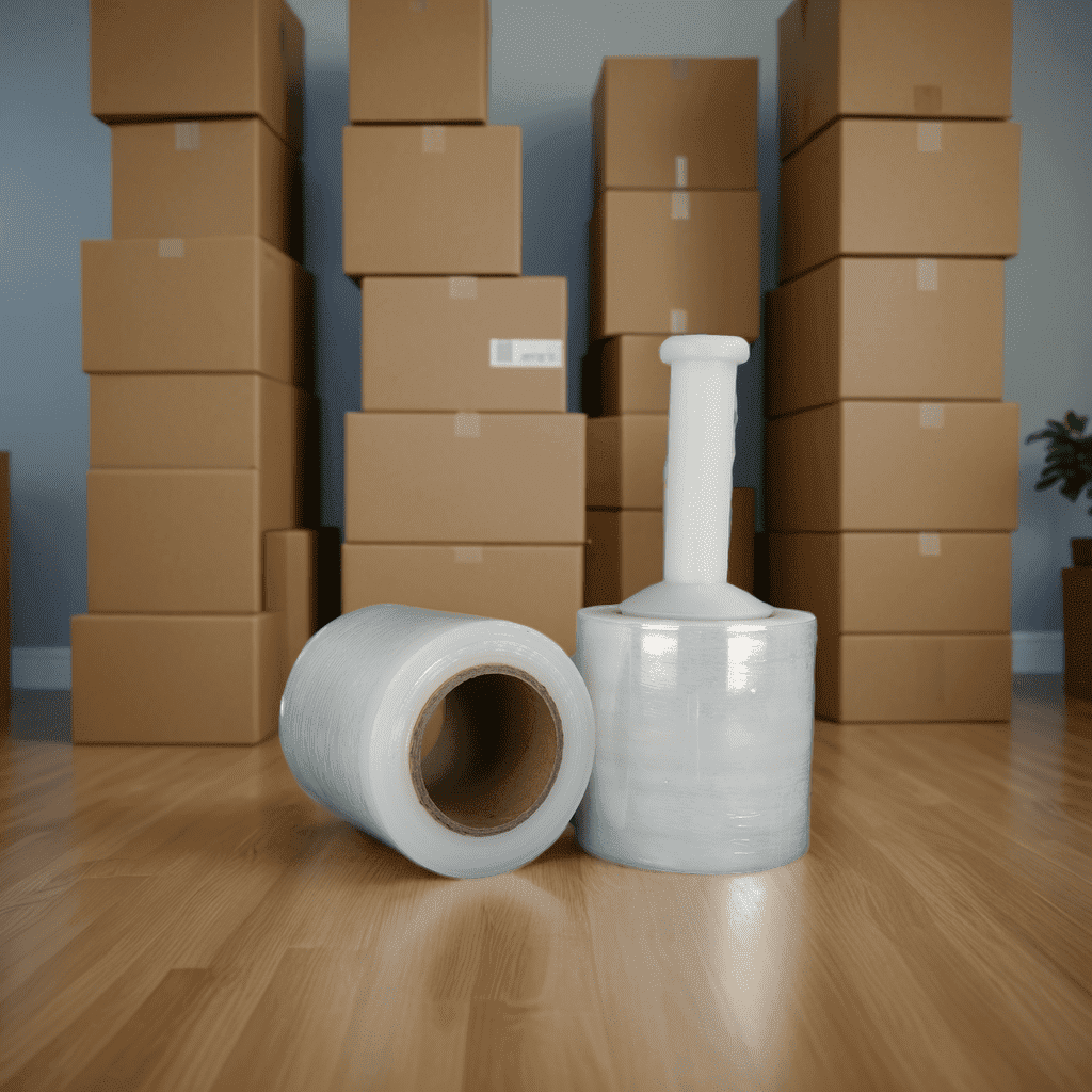 United One Source Plastic Stretch Wrap, 5" X 1000', 80 Ga, 12 Rolls ...