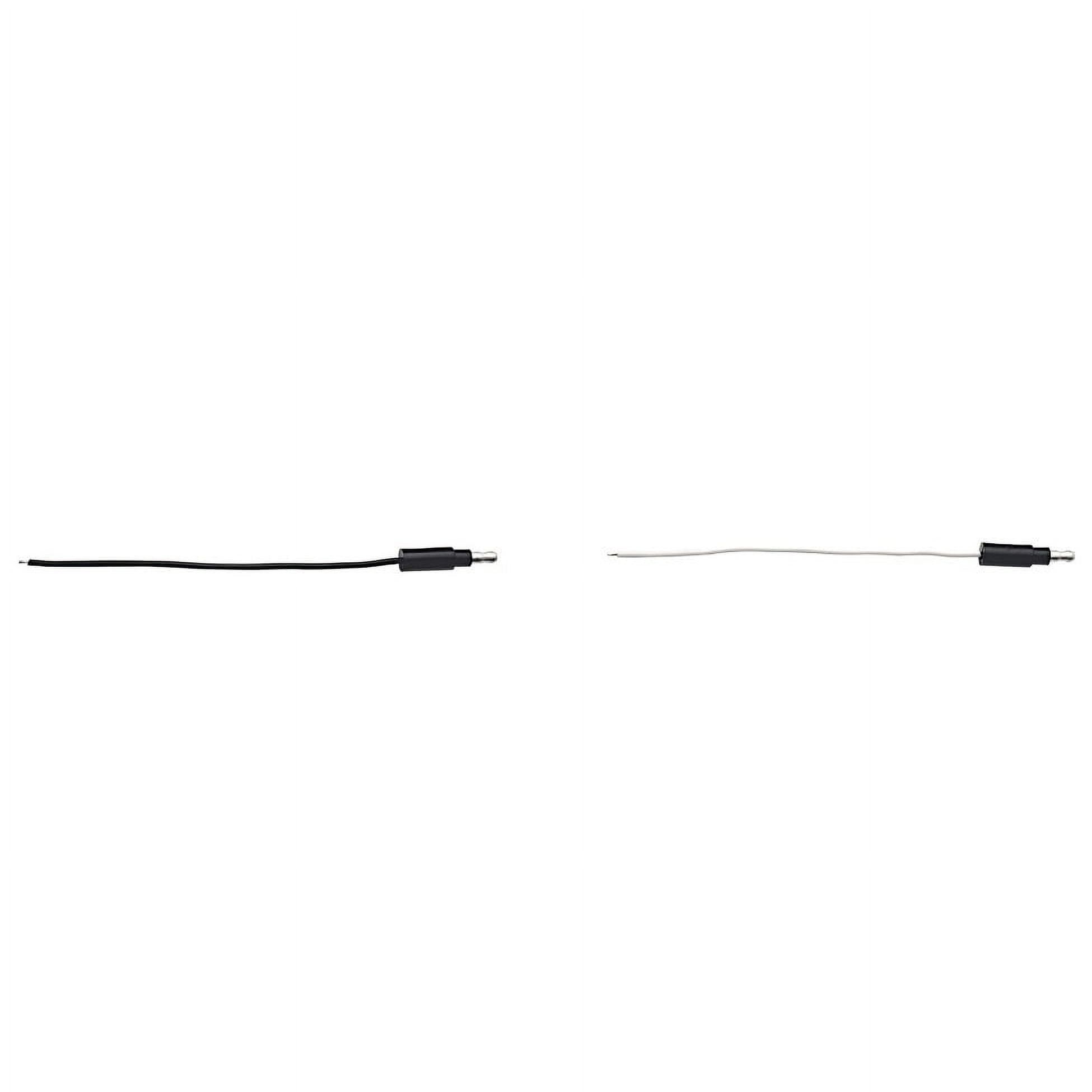 United Pacific 1 ea. Male Black and White 6" Single Lead Wire with 180 ...