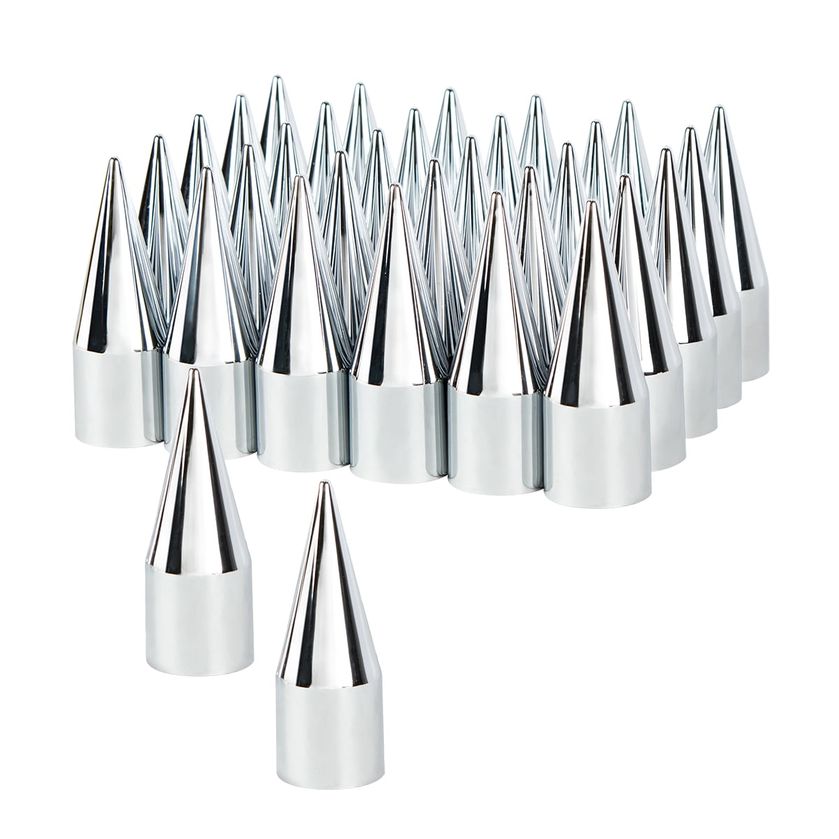 United Pacific 10351CB Chrome Spike Hubcap Nut Cover For 1999-2018 ...