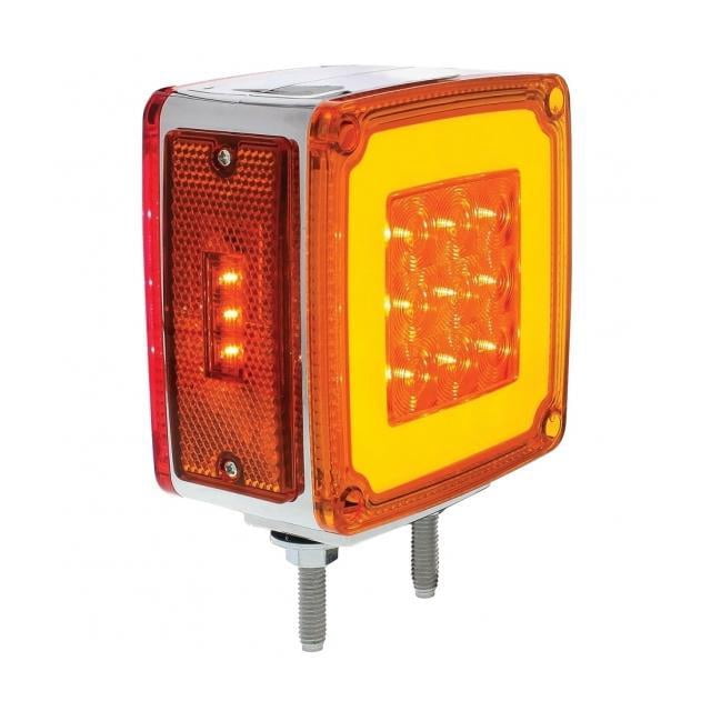 United Pacific 28+3 Amber /28 Red LED Double Stud Square Double Face ...