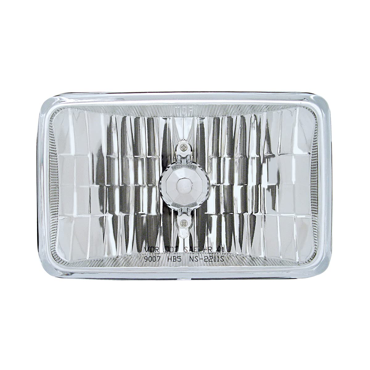 United Pacific 31390 4” x 6” Crystal Rectangular Glass Lens Headlight, Rugged Anti-Vibration ...