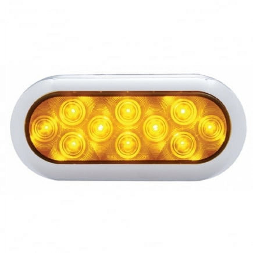 United Pacific 38901 Turn Signal Light 10 Led 6" Oval Flange Mount ...
