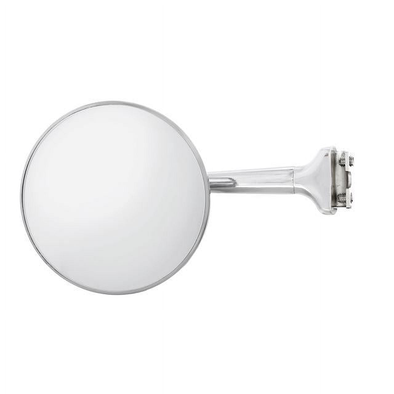 United Pacific 4 in Round Stainless Steel Mirror with 5-1/4 in Long ...