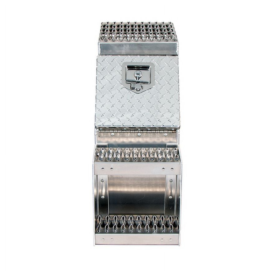 United Pacific 50200 Step Saddle Box 12"L X 25"W X 28"H, Aluminum ...