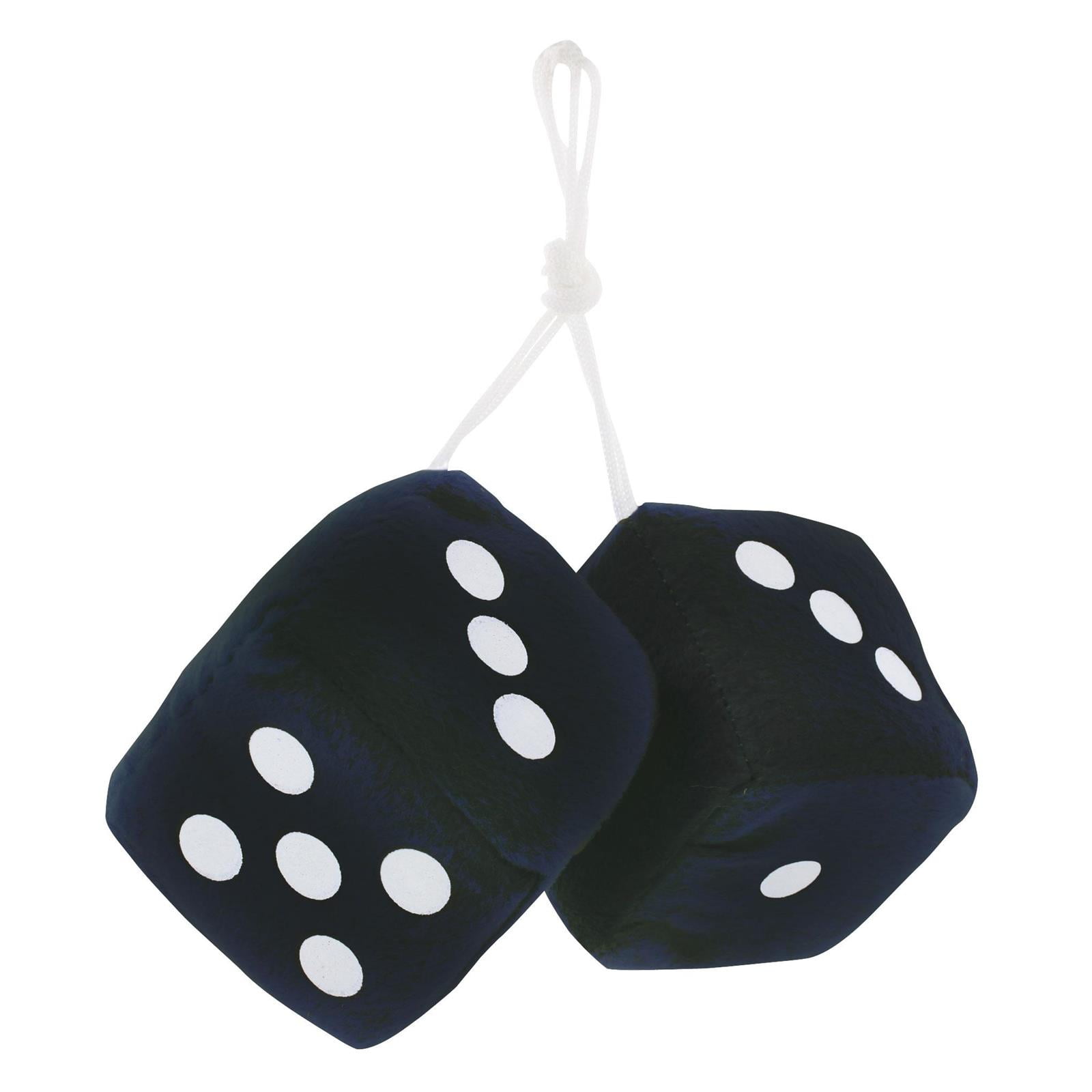 United Pacific Black Classic Fuzzy Dice 3 in x3 in C5038K - Walmart.com