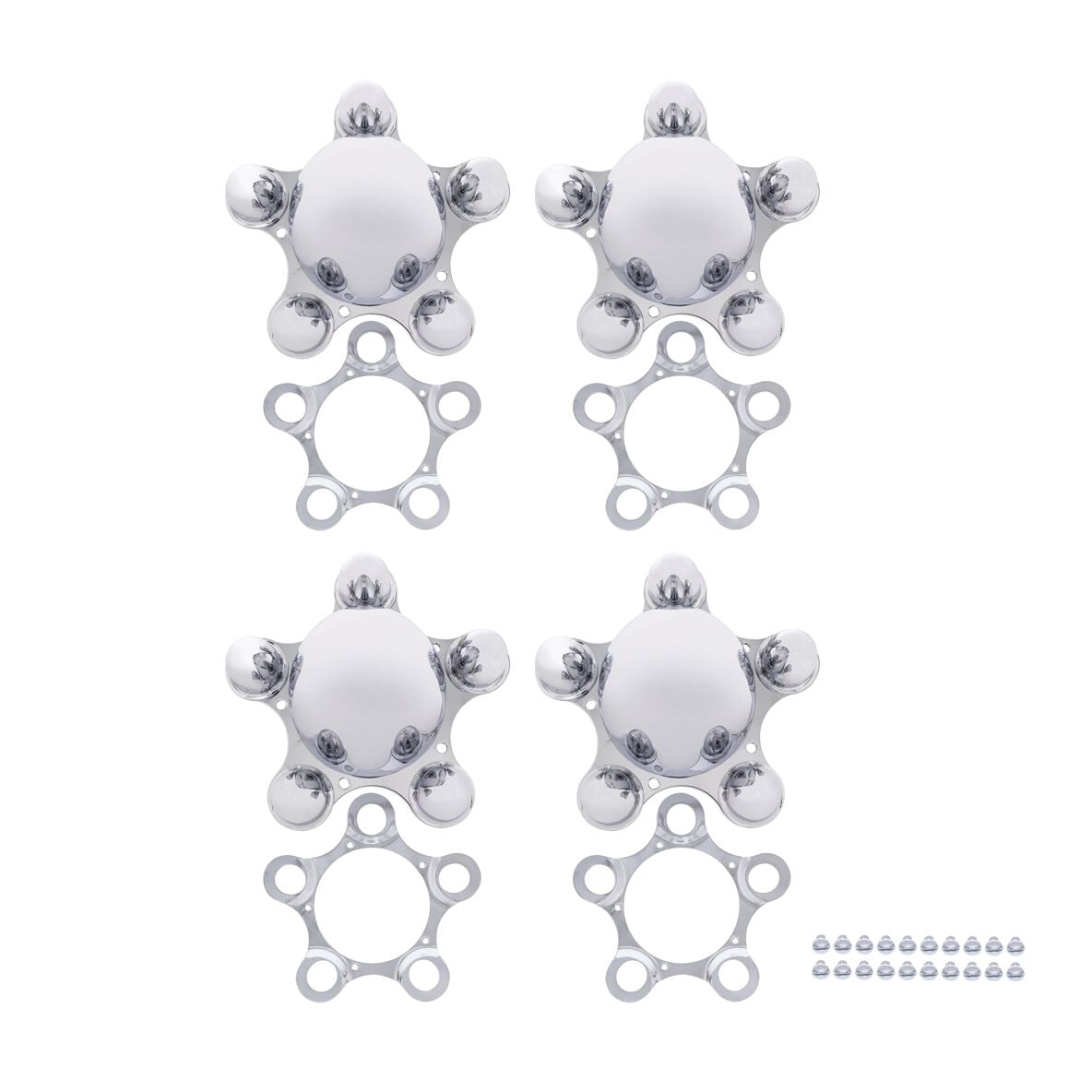 United Pacific Chrome Vintage Spider Wheel Hub Cover, 5 on 4-1/2 in ...