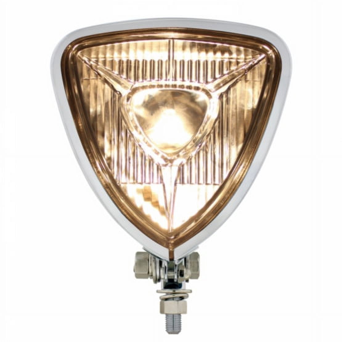 United Pacific Chrome Triangle Headlight - Flat Back Motorcycle ...