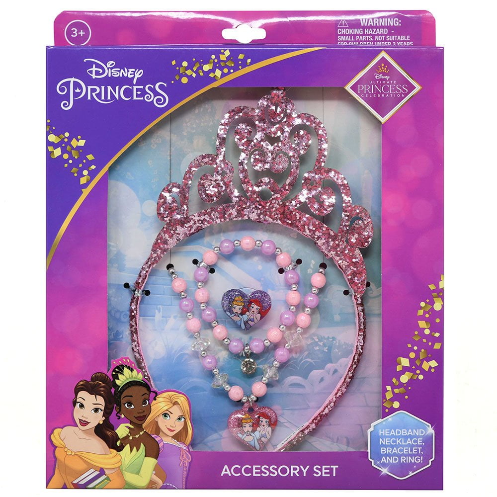 United Pacific Designs Disney Princess Tiara and Necklace Set - Royal ...