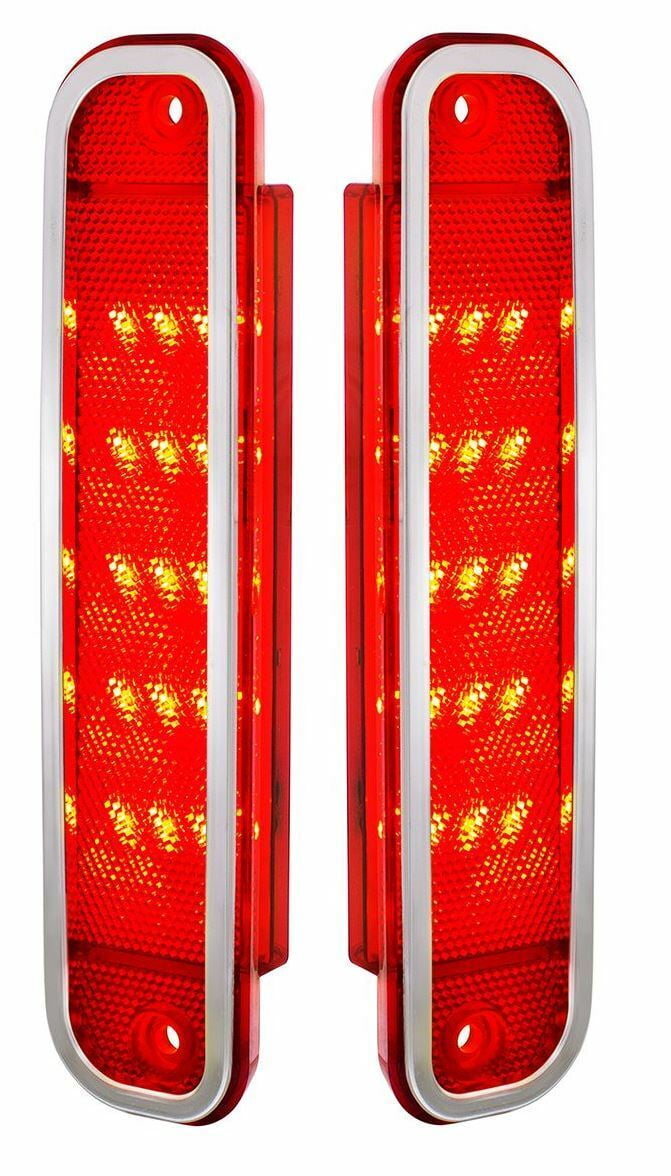 United Pacific Red Rear LED Side Marker Light Set 1973-1991 Chevy and ...