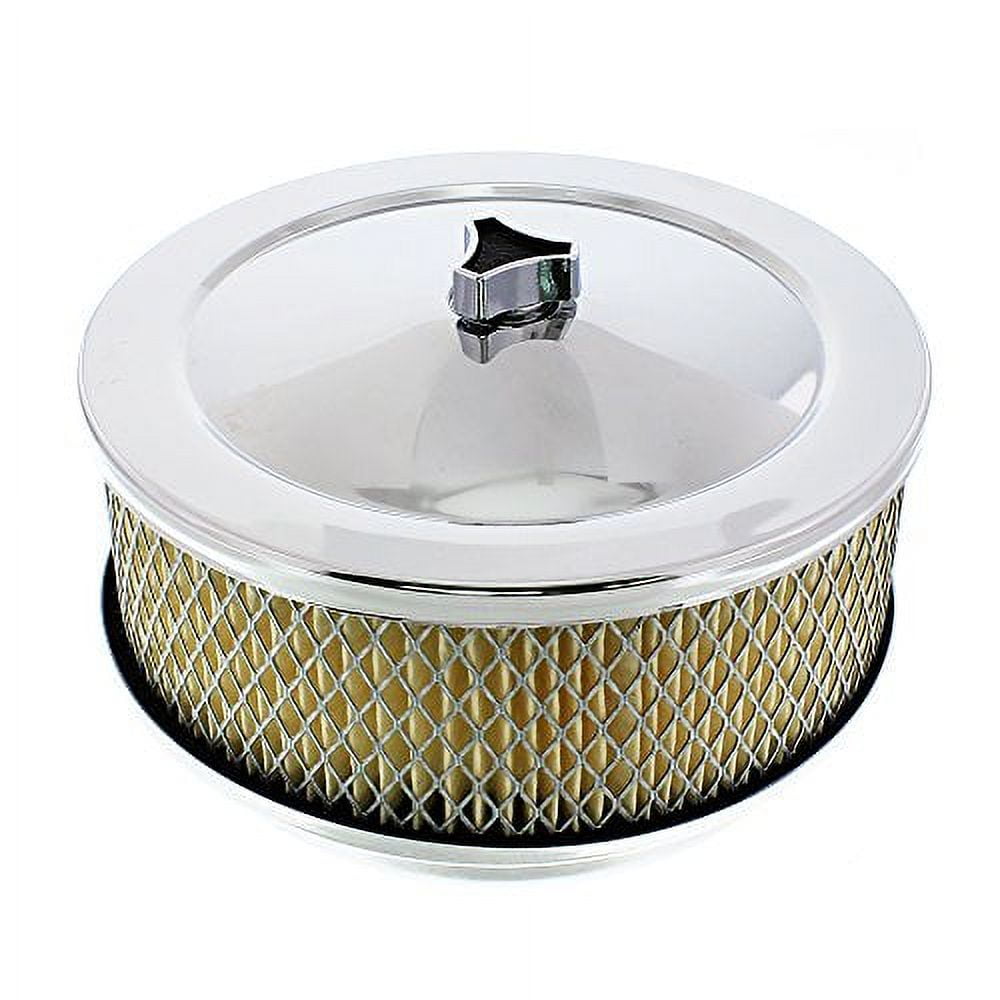 United Pacific S1106 Chrome 6 ⅜ inch Air Cleaner Assembly, Low Profile ...