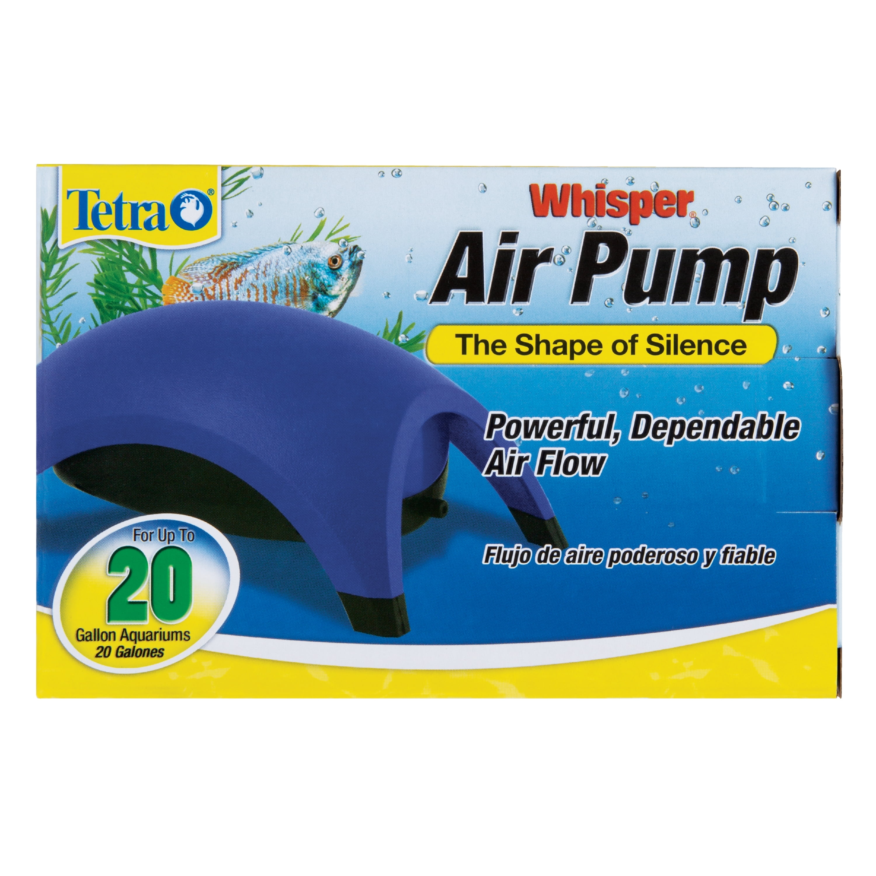 Tetra Whisper Air Pump for Aquariums 10 to 20 Gallons, Powerful Airflow ...