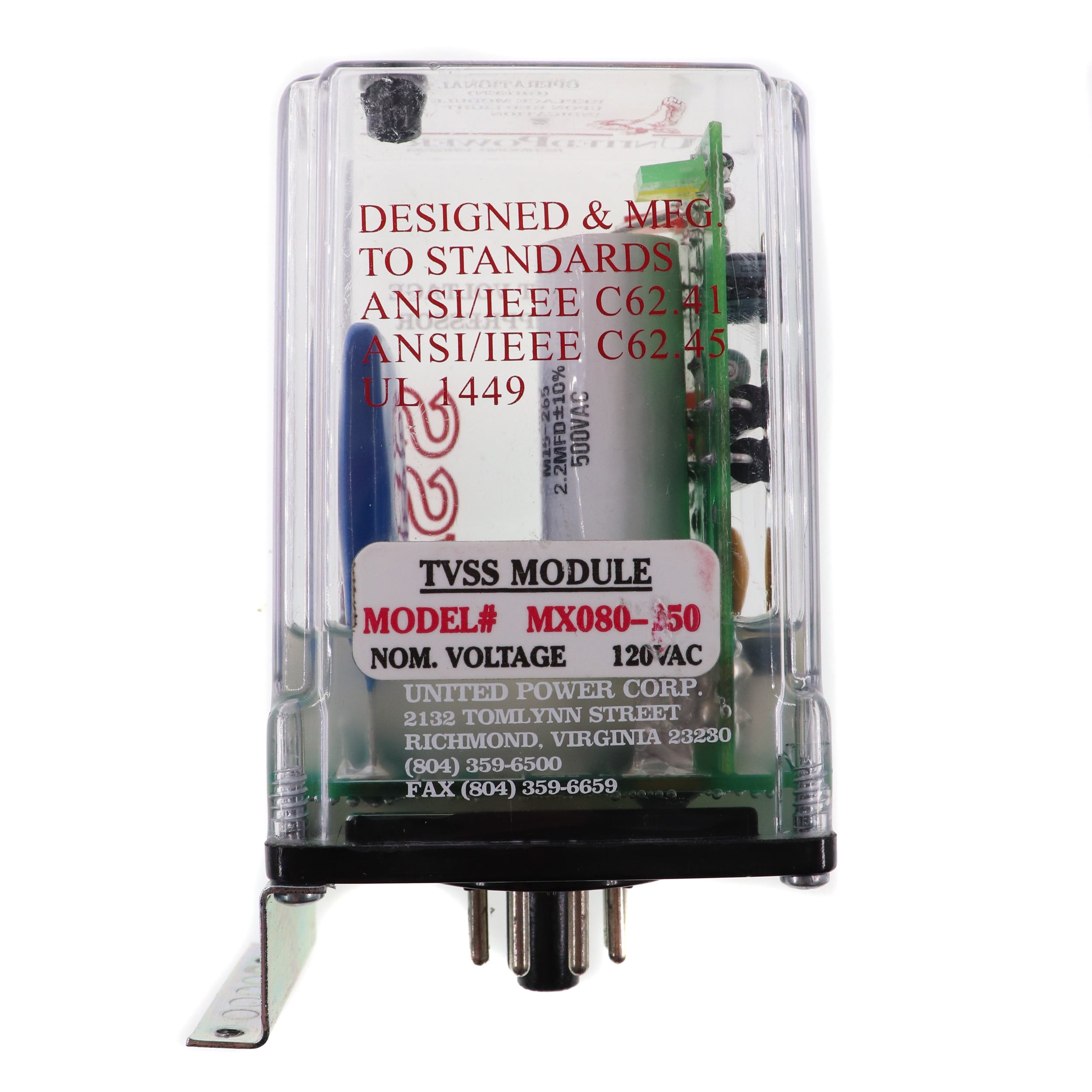 United Power Corp MX080-150 DIN 8-Pin TVSS Transient Voltage Surge ...