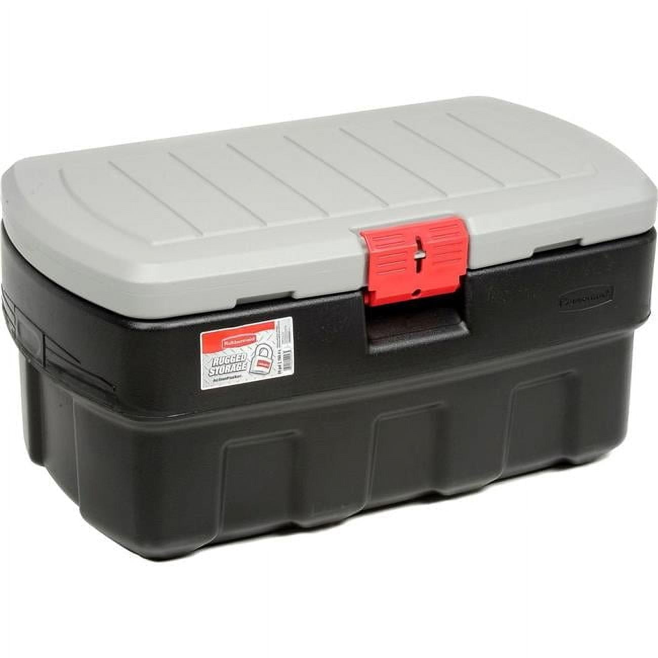 United Solutions 35 gal ActionPacker Lockable Storage Box - Black - 32. ...