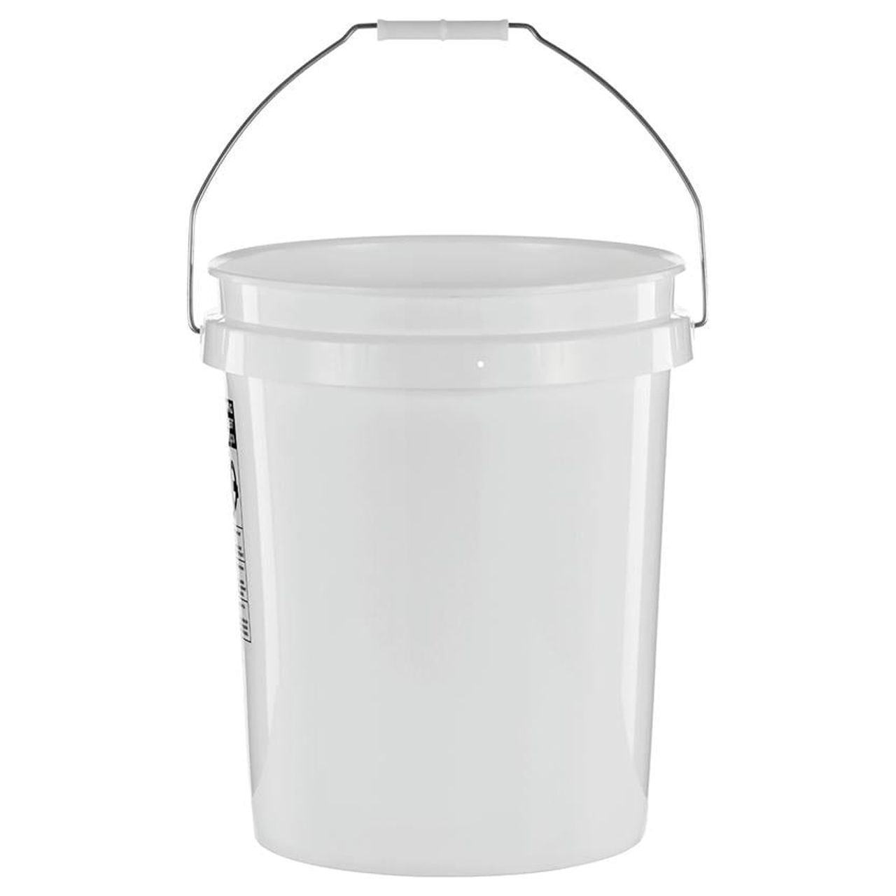 Argee Heavy-Duty Plastic Pail, 1 Gallon White Bucket with Metal Handle ...
