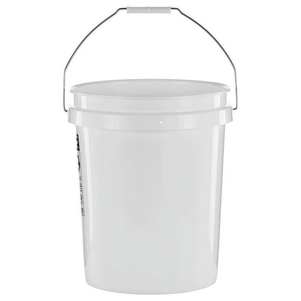 United Solutions 5 Gallon White Plastic Utility Bucket with Comfort ...
